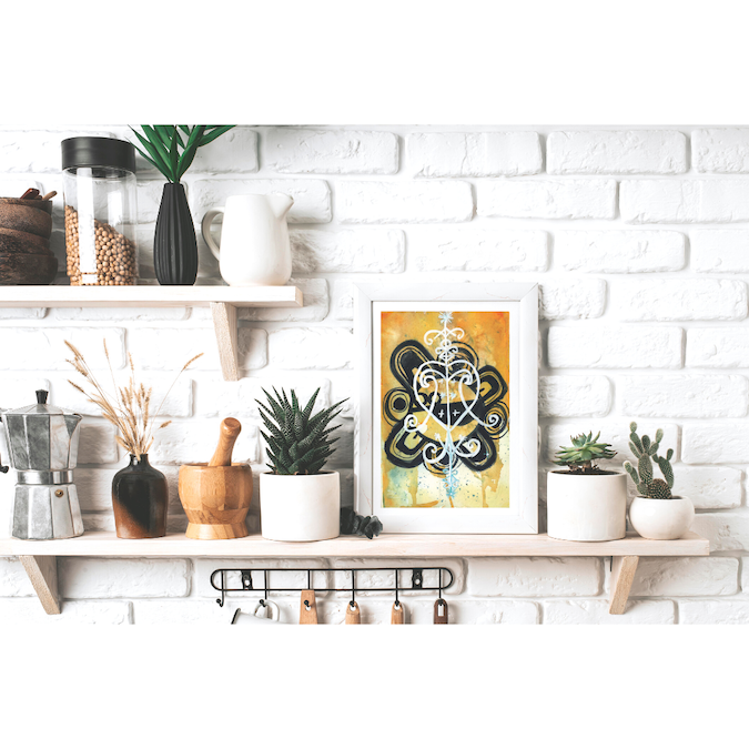 Vèvè - Atmospheric Symbolic Tribal art Watercolor – Unitedwanderlust